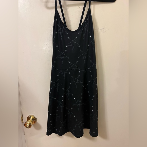 Too Fast | Dresses | Too Fast Rose Pentagram Skater Dress W Deep V Back ...